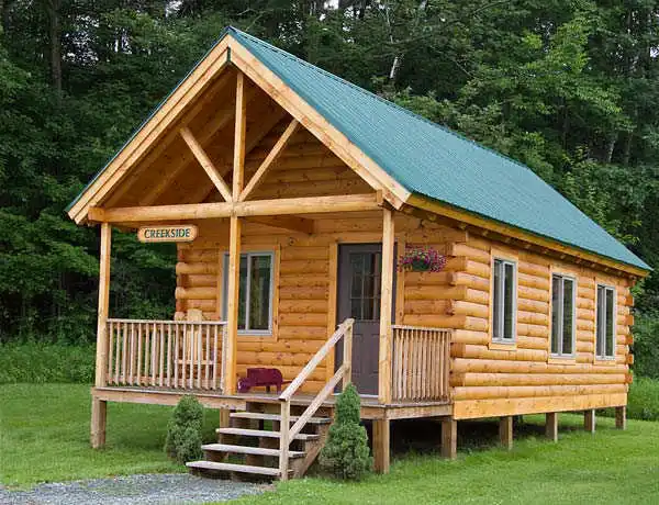 Triangle Houses Prefabricated House Creekside Log Cabin Treehouse ...