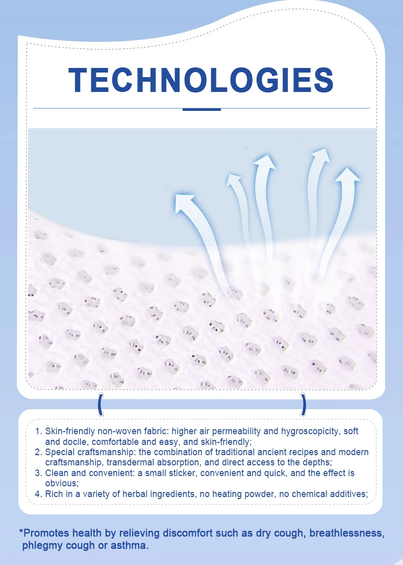 New Idea Herbal Transdermal Patches Plain Small Body Patches Cough ...