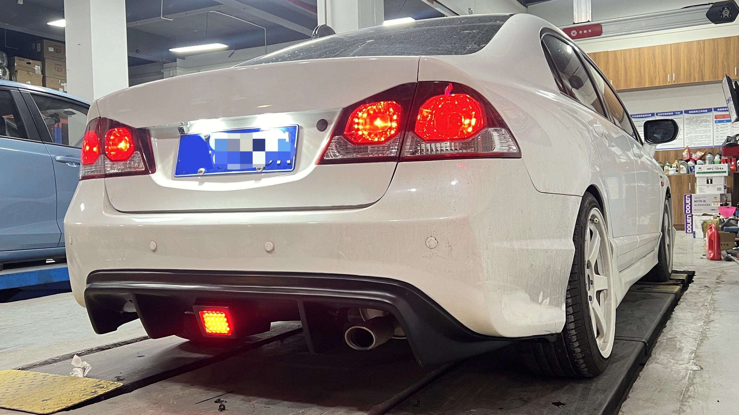 Auto Body S-style Systems Wide Body Kit Pp Car Rear Diffuser Lip Bumper ...