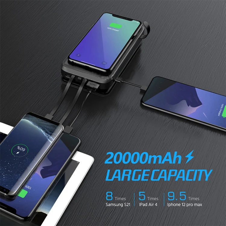 Portable Custom Solar Wireless Power Bank Power Bank Mobile Chargers ...