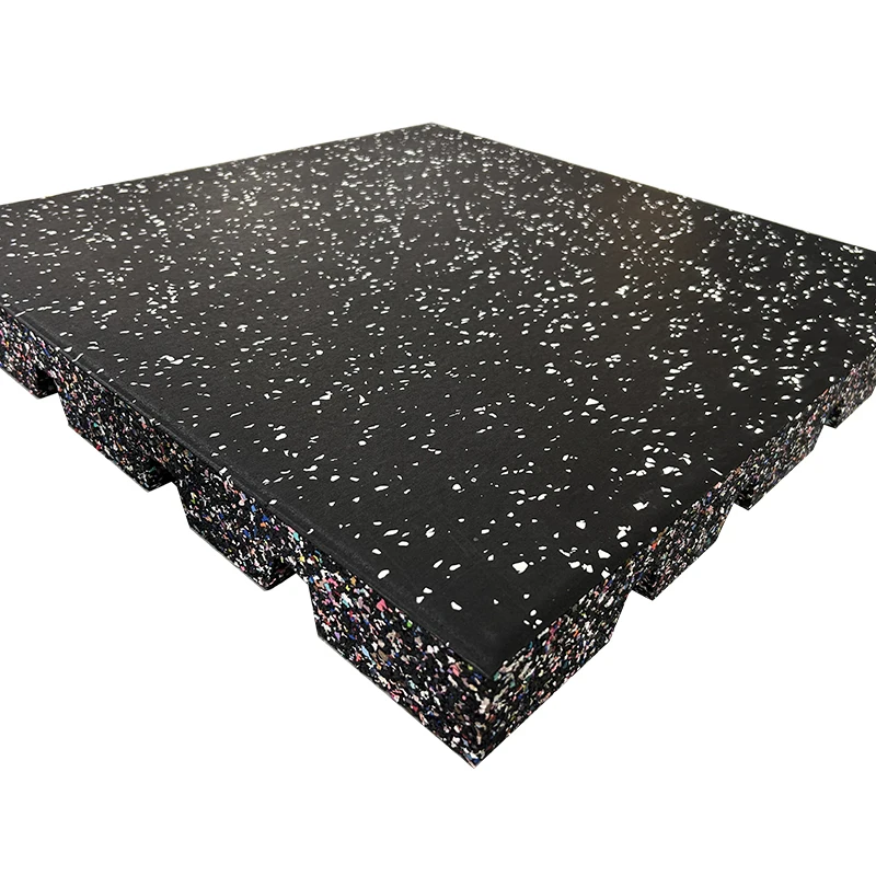 15mm Composite Rubber Floor Tile For Gym/sport Fitness Rubber Flooring ...