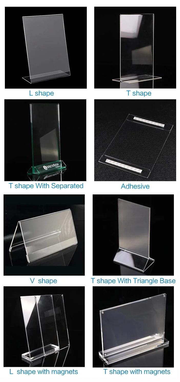 A4 A5 A6 Factory Personalised Triangle T L I Shaped Acrylic Menu Card ...