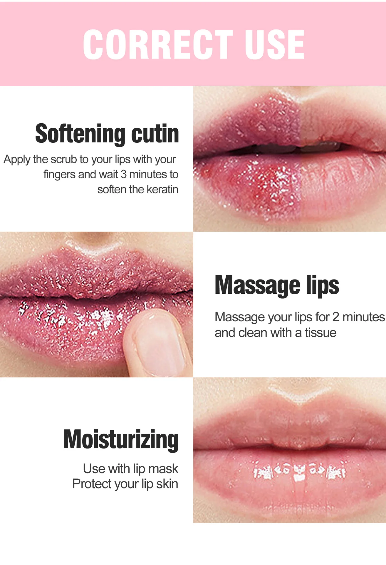 Scrub Lip Mask 2 in 1 - Moisturizing & Exfoliating