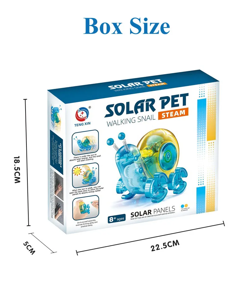 Science Kit Solar Panel Toy Solar Snail Learning STEM Toys