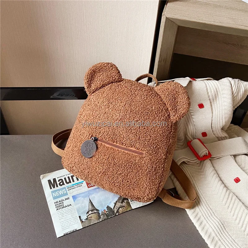 Custom Plush Teddy Bear Backpack Toddler Cartoon BookBags Kids School ...