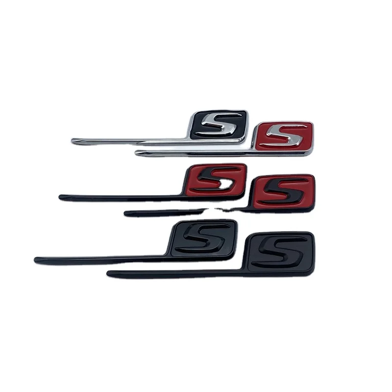 ABS Car Rear Badge Decal Emblem S Badge for AMG E63S C63S GLC63S etc ...