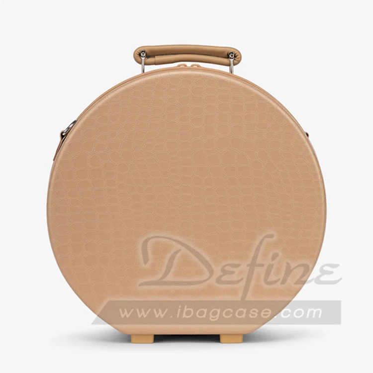Factory Custom Portable Round Hat Box Hat Carrier Case Hat Travel Case ...