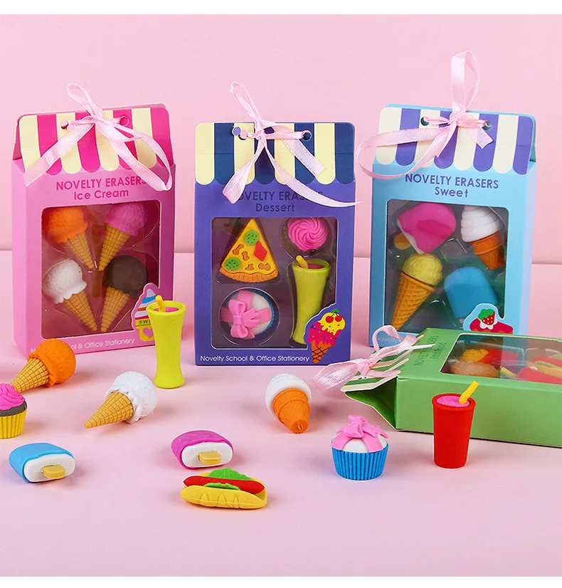 Cute Cake Gift Box Pencil Eraser - Wholesale Available