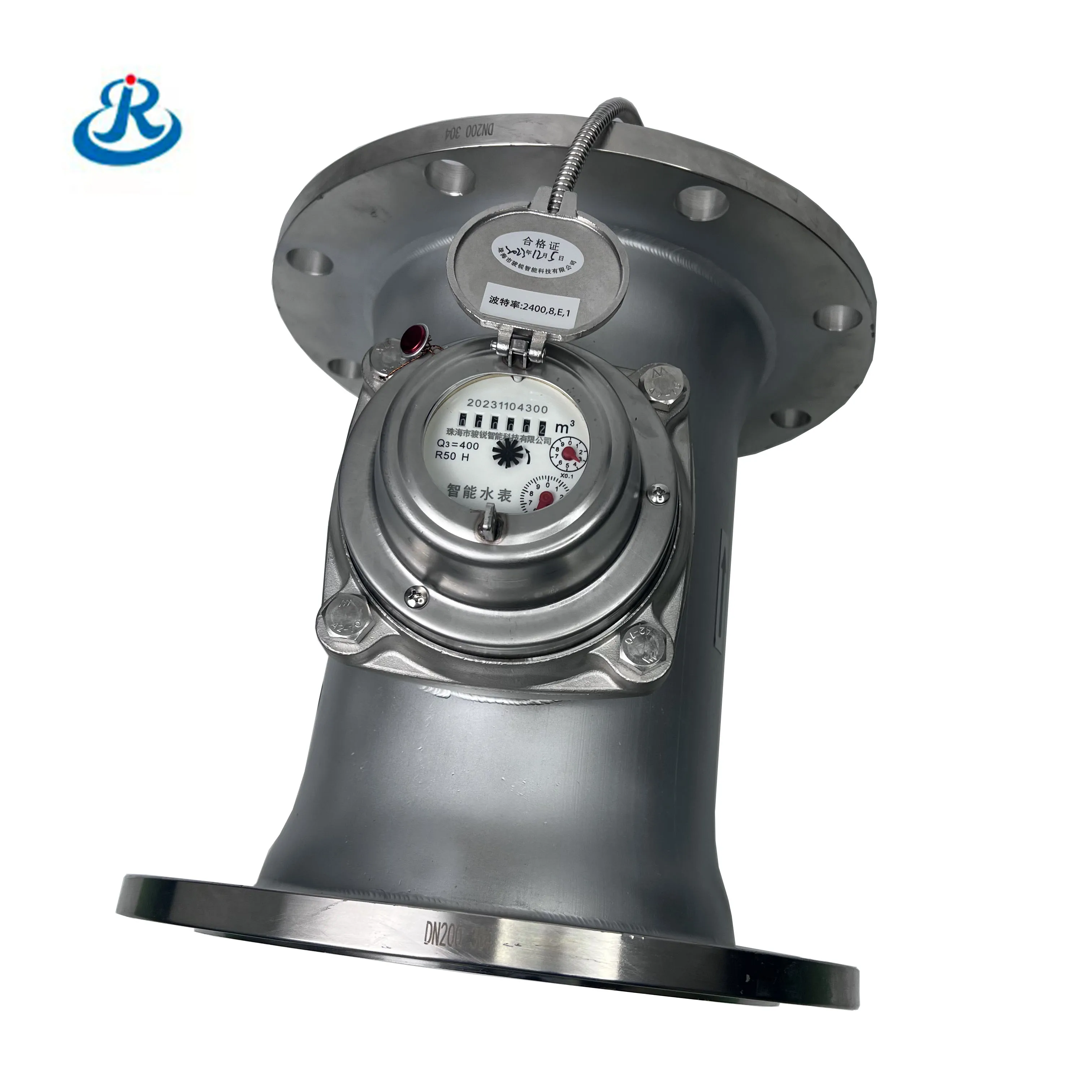 RS485 DN 200mm Modbus Water Meter Stainless Steel Pulse Water Meter ...