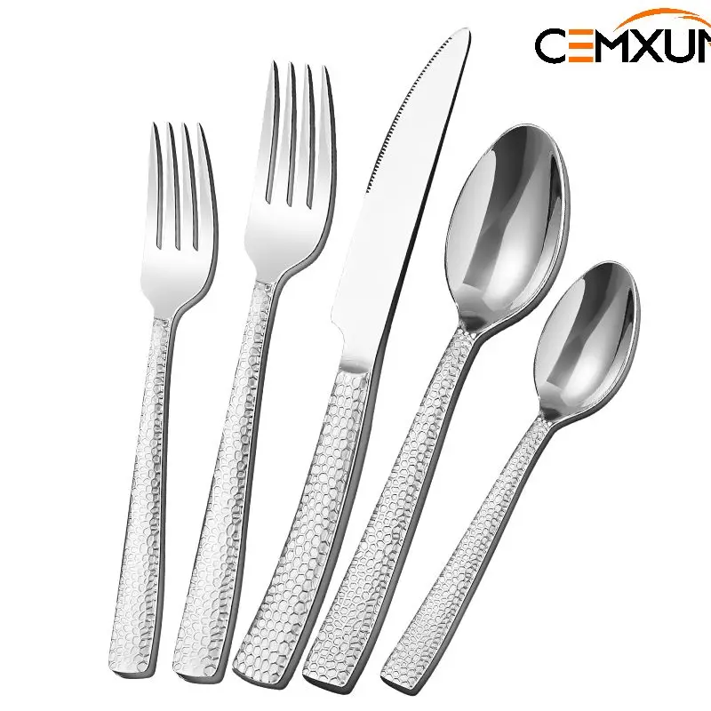 Custom High Quality Restaurants Cutlery Silverware For Wedding Silverware Wholesale Flatware ...