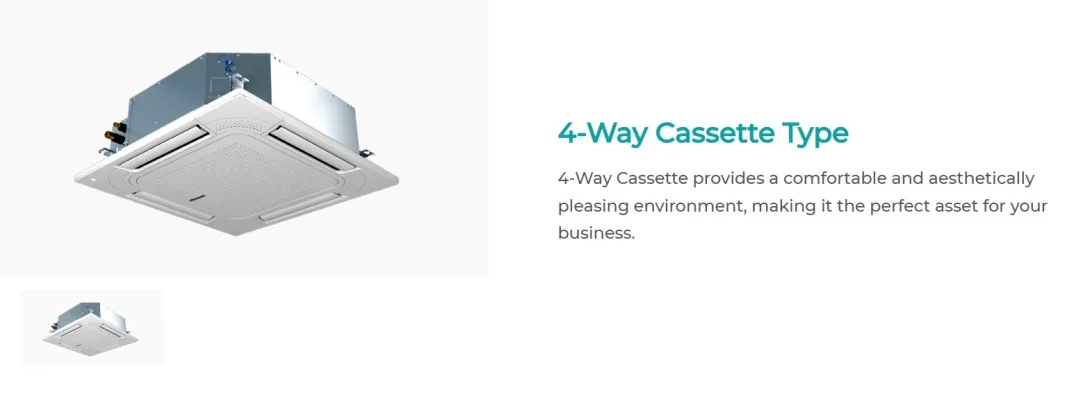 Hisense VRF System with 4-Way Ceiling Cassette Type Indoor Units