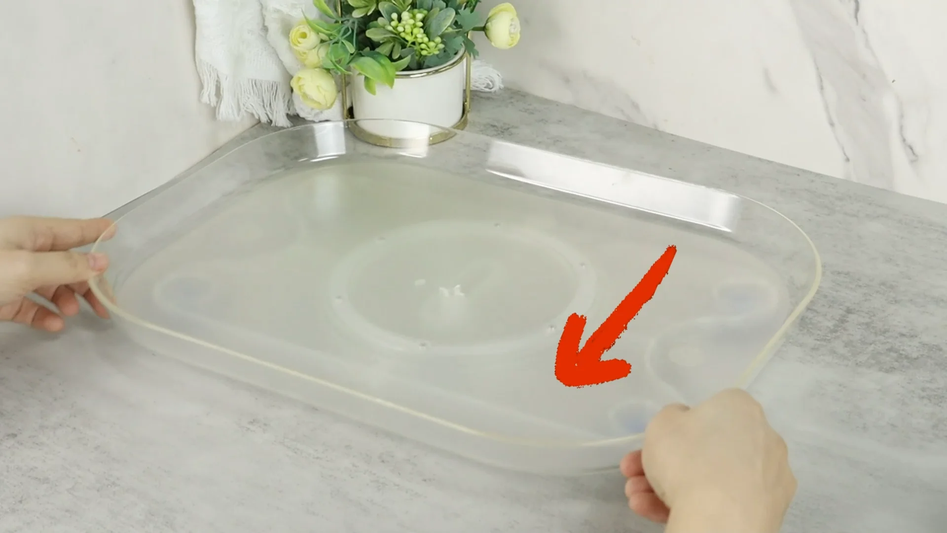 Kitchen Clear Rectangular Fridge Organizer Refrigerator Clear Food ...