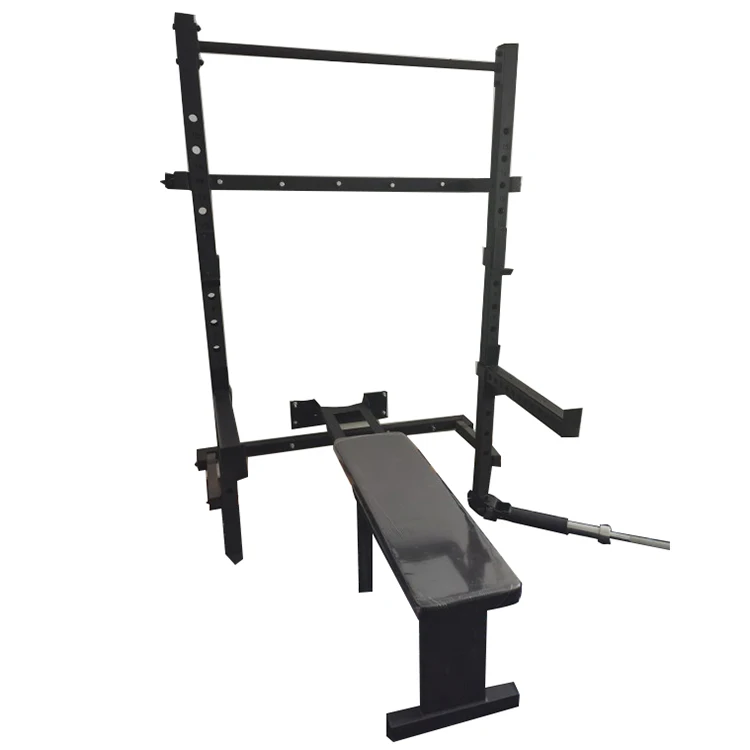 Wall Mount Folding Squat Rack with Weight Bench| Alibaba.com