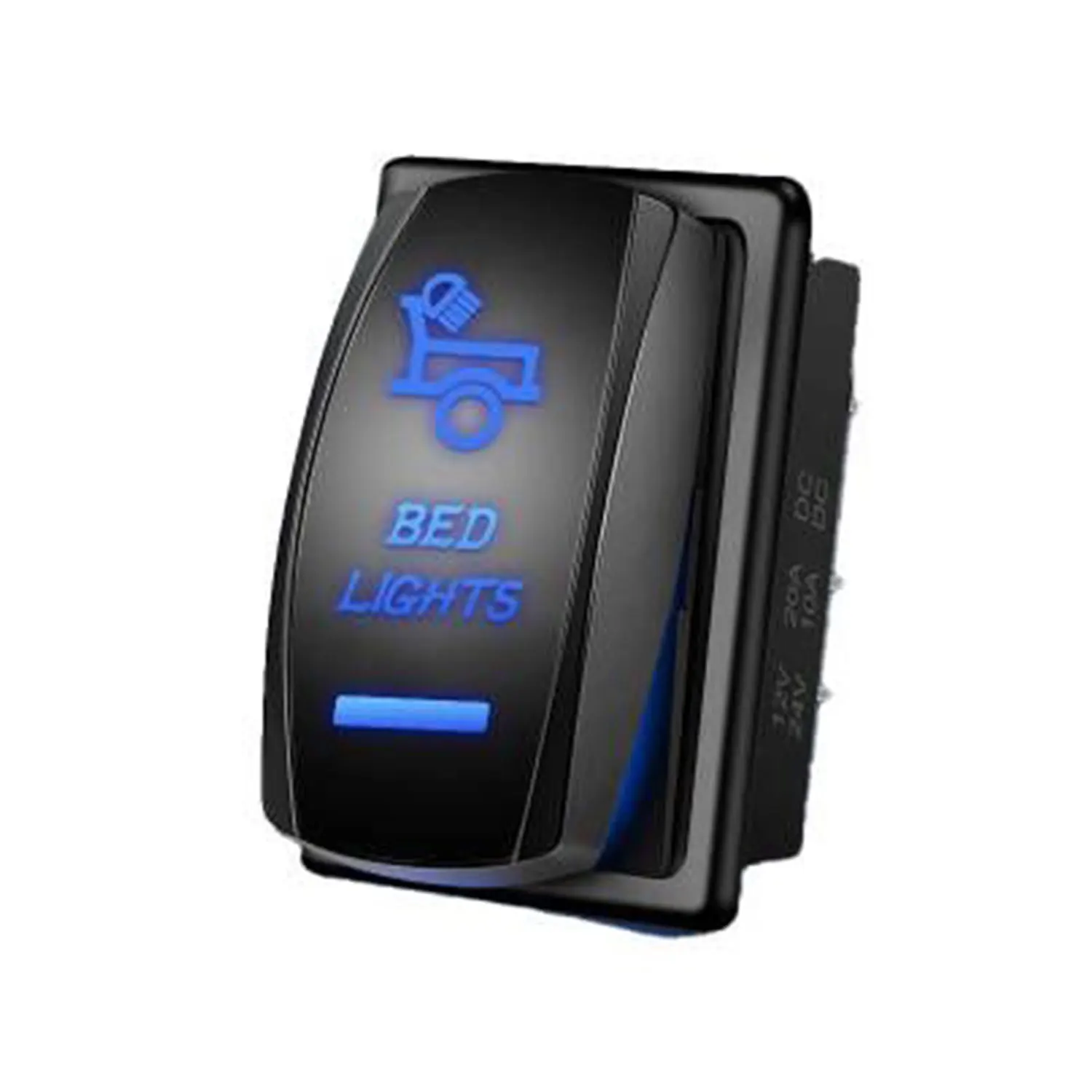 Boat 12V 24V Lighted 12 Volt 20A Blue LED 3 Pin SPST ON/Off Waterproof ...