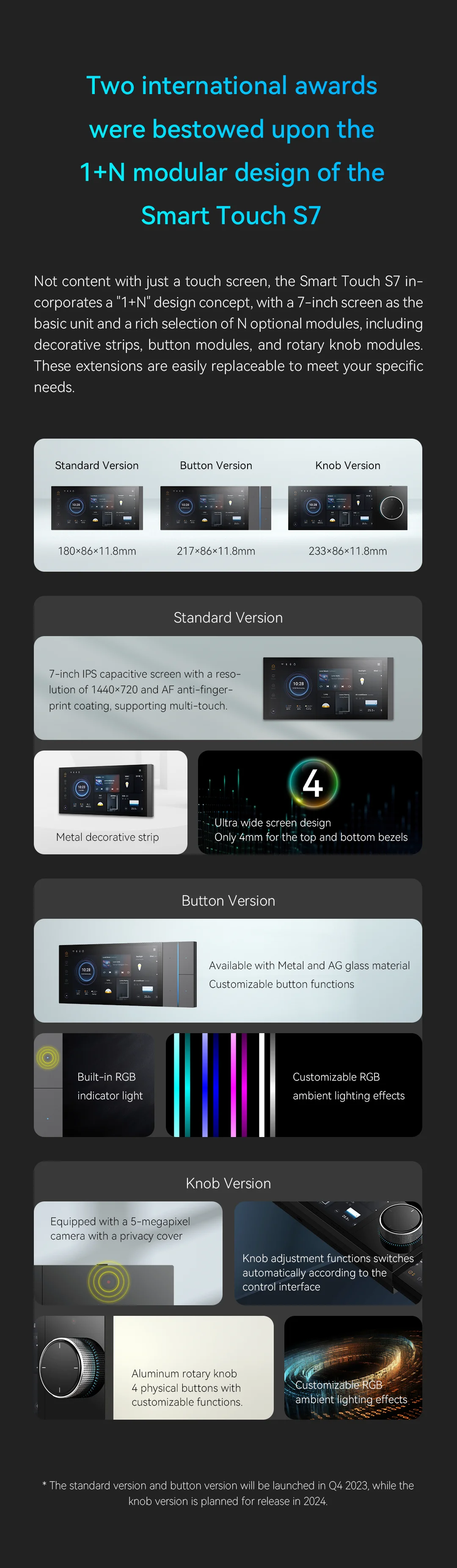 2024 KNX GVS K-BUS Smart Home Automation System - 7 Inch Touch Screen