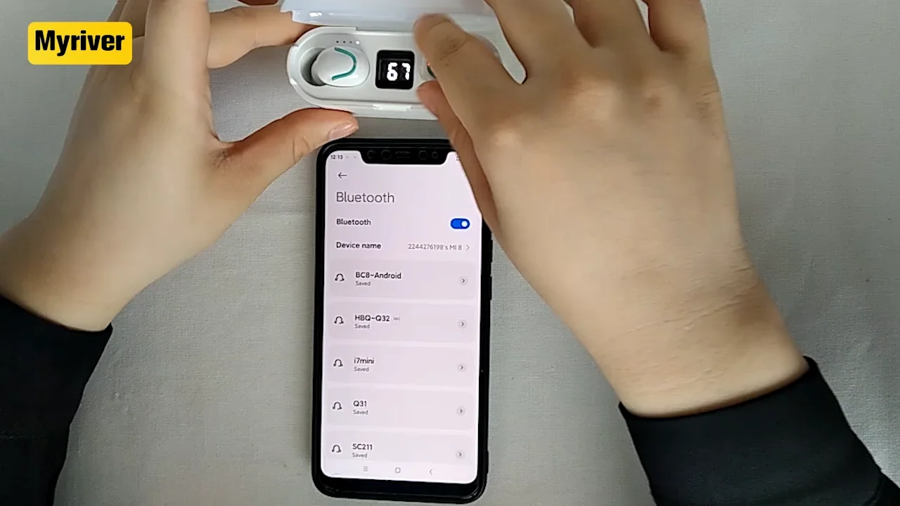 Myriver New Blue Tooth In-ear In Ear M10 M11 I12 Tws 5.0 Earbuds Gaming ...