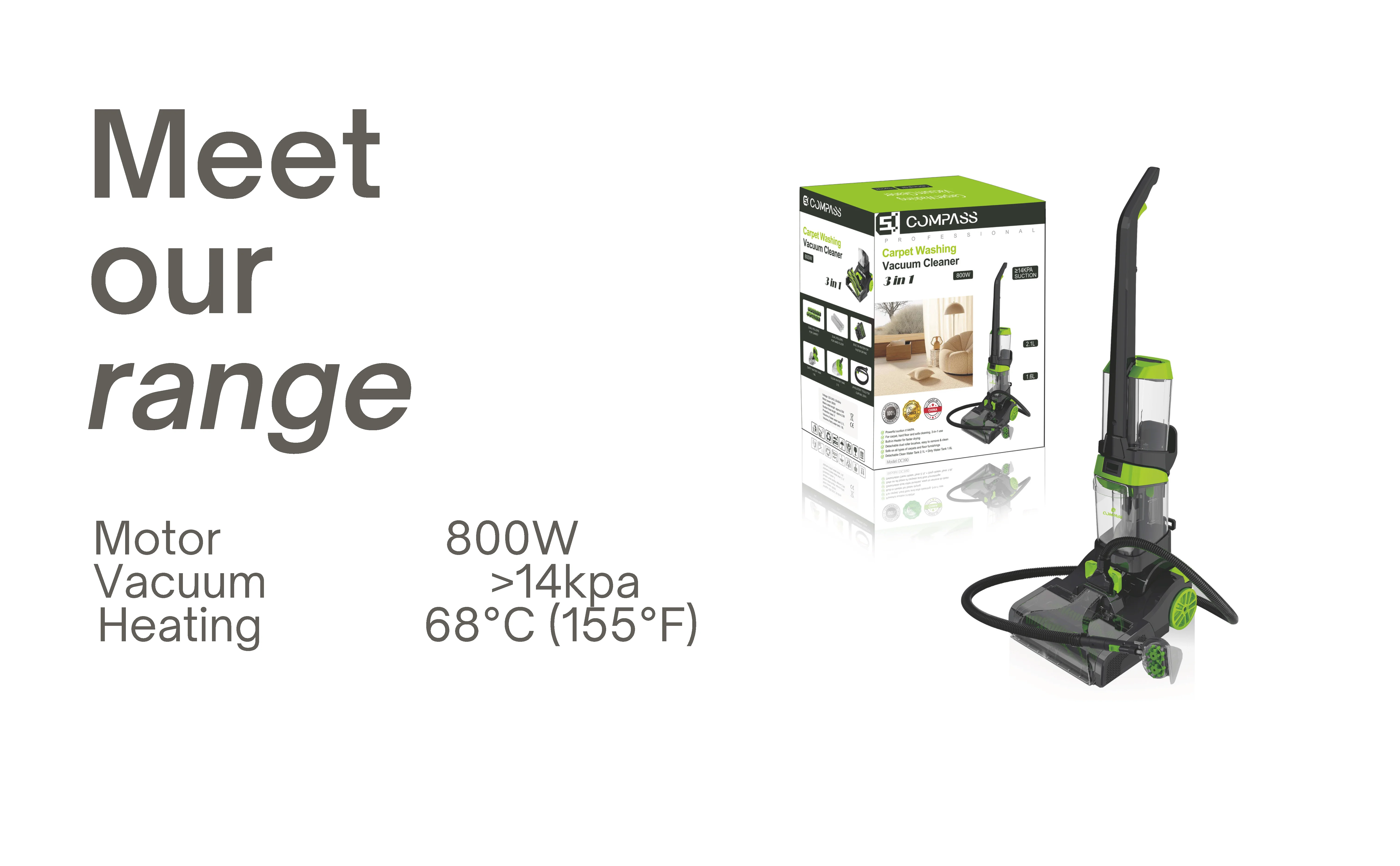 COMPASS Wet and Dry Vacuum Carpet Spot Cleaner Washer Cleaning Machine ...