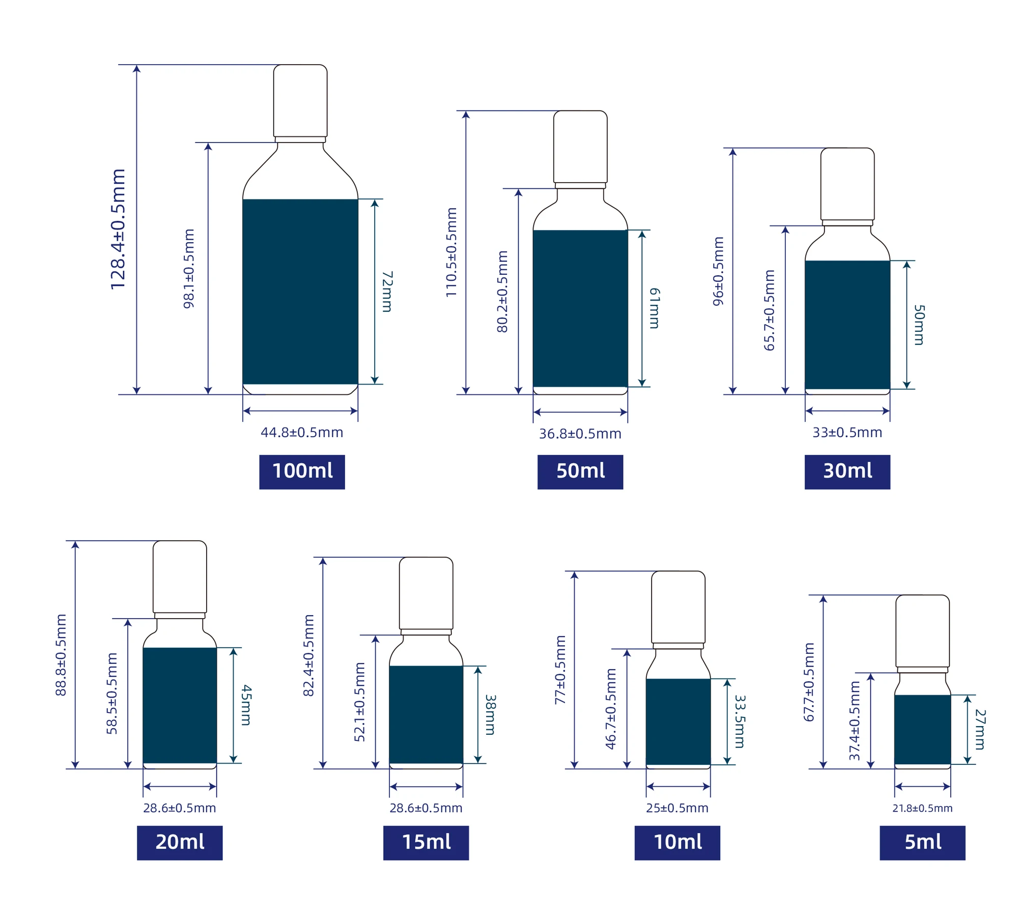Wholesale Matte Essential Oil Roller Glass Deodorant Bottles