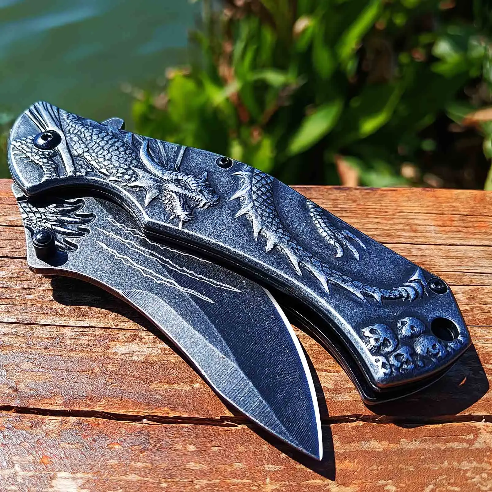 Madsmaug 3d Dragon Stainless Steel Edc Pocket Knife Outdoor Survival ...