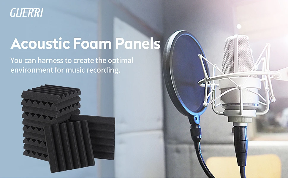Wedges Acoustic Foam Panels Sound Proofing Padding for Walls and ...