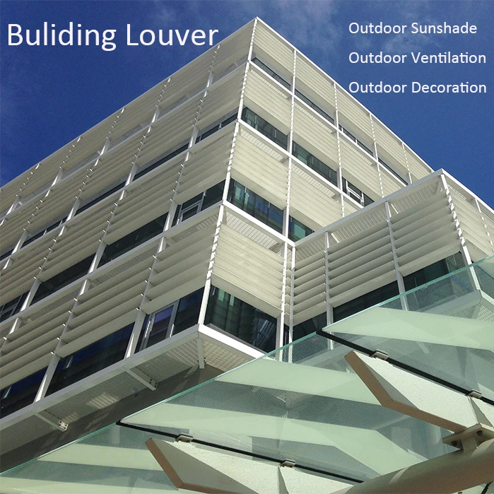 GEILI Architectural Aluminum Motorized Louver Sunshade