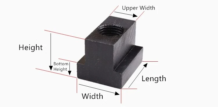 T-shaped Nuts 45# Steel With Black Oxide Finish M6-m30 T-slot Nuts ...