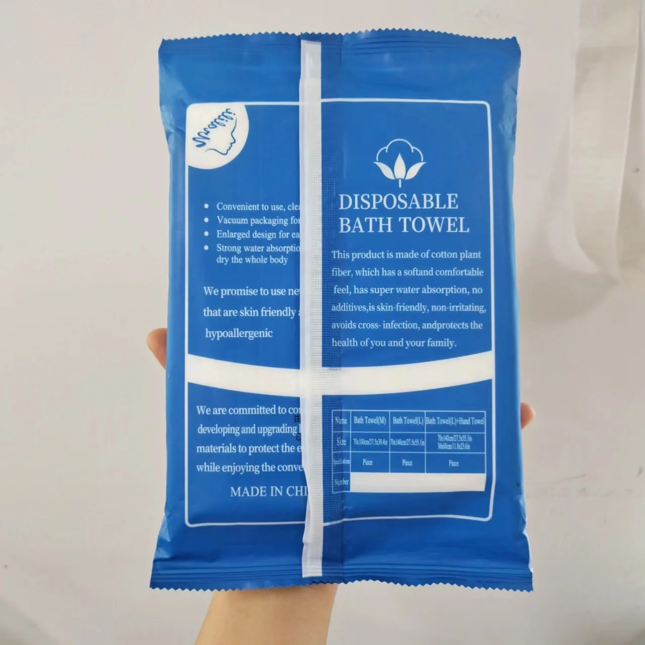 Customize Individually Wrapped Disposable Bath Towels Disposable Shower ...