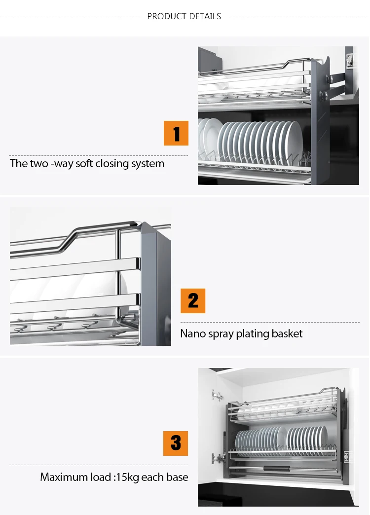 Wall Cabinets with Pull Dish Drainer - Organize Kitchen