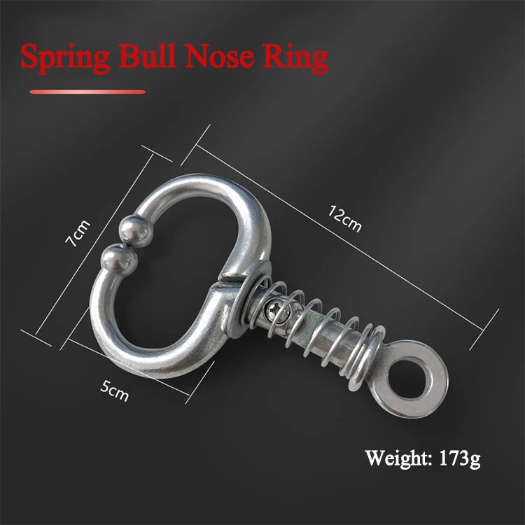 Stainless Steel Automatic Spring Bull Nose Clamp Traction Cattle Nose ...