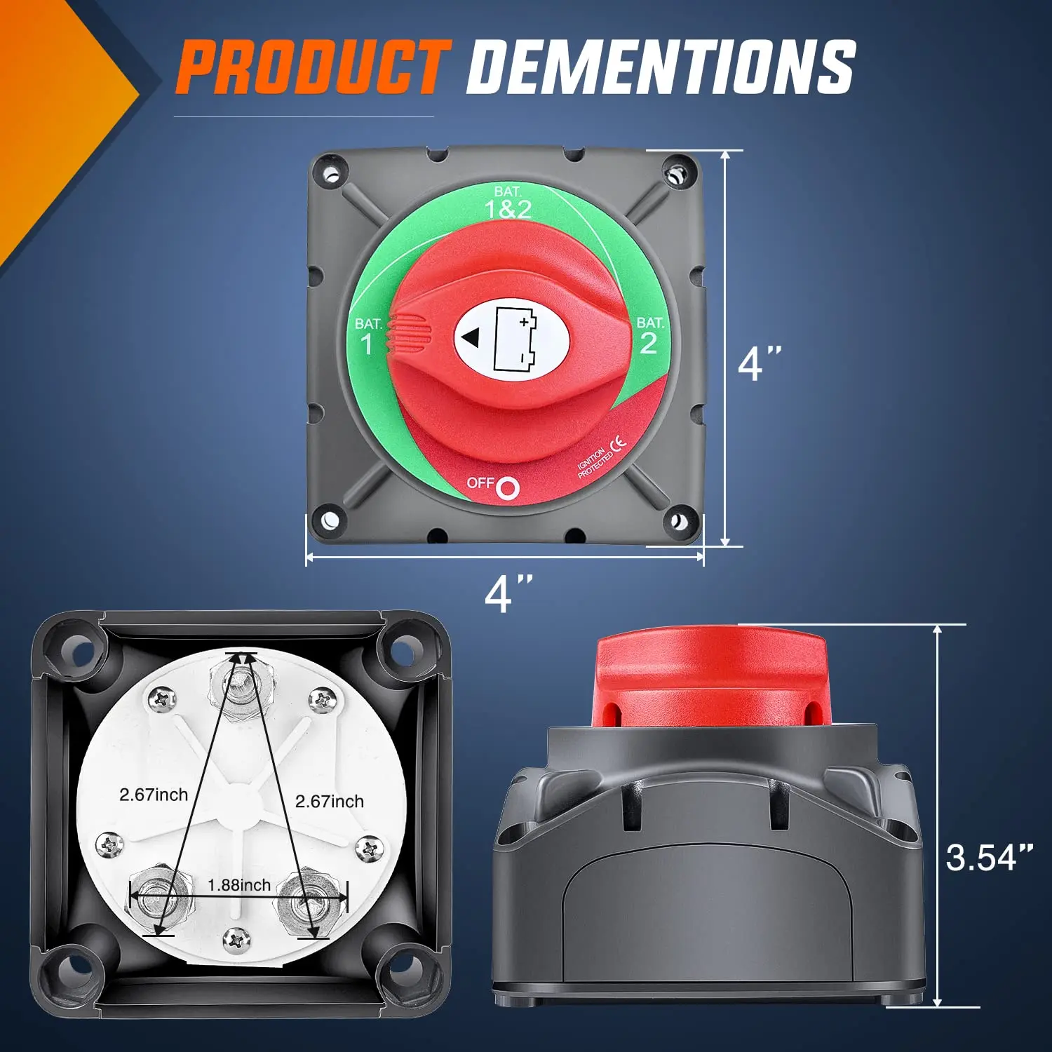 Dual Battery Isolator Switch - 600A High Current Power Control