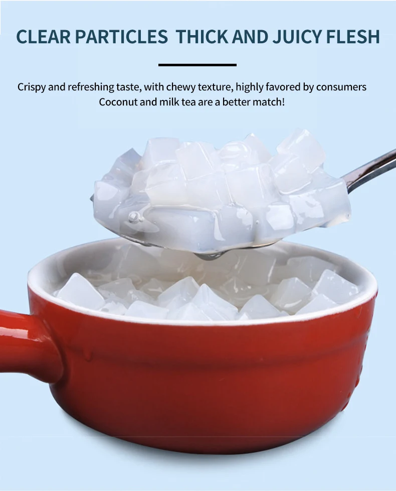 1kg Fruit-flavored Nata De Coco Konjac Jelly Instant Coconut Cube With ...