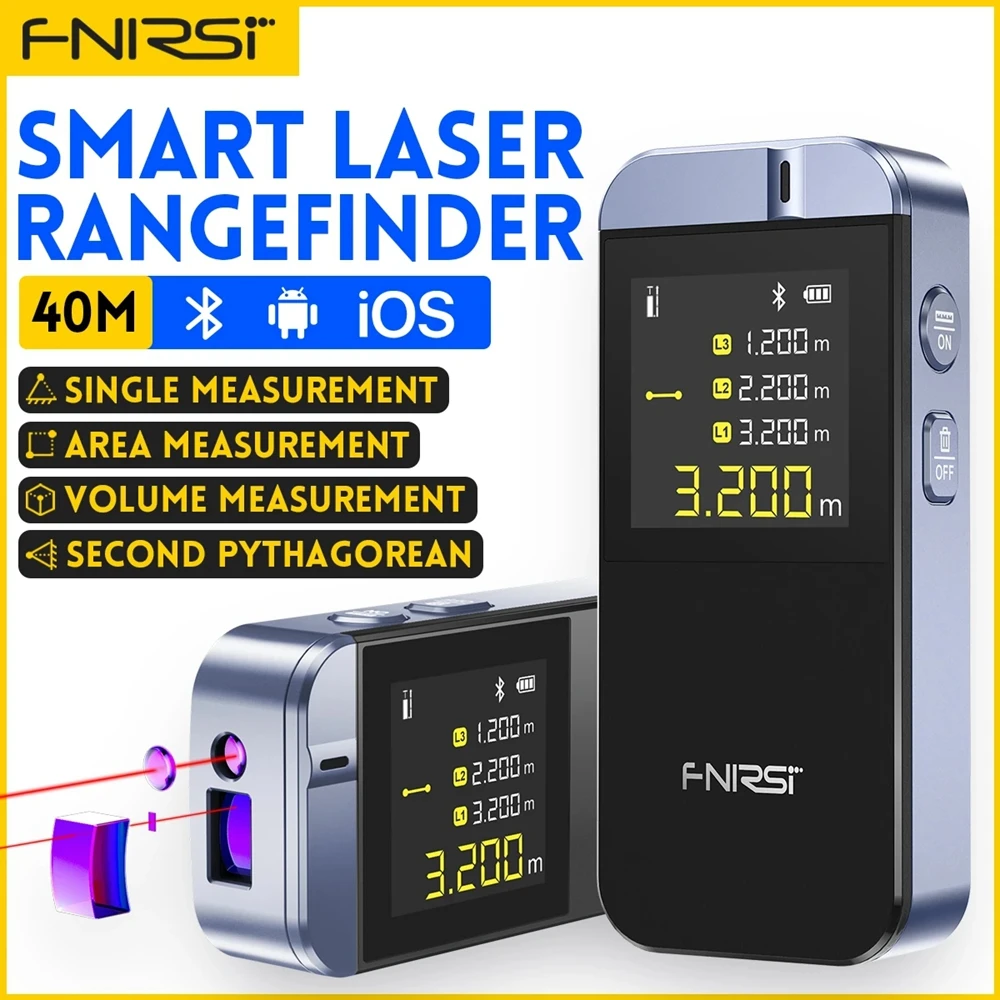 Fnirsi Ir40 Smart Laser Rangefinder 40m Laser Tape Measure Digital ...