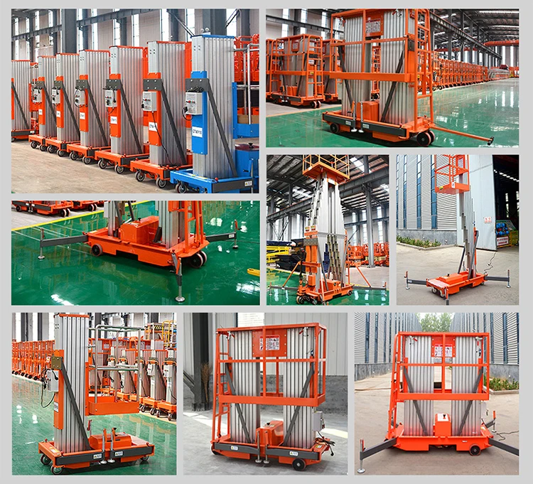 Manual Mobile Vertical Double Mast Aluminum Alloy Portable One Man ...