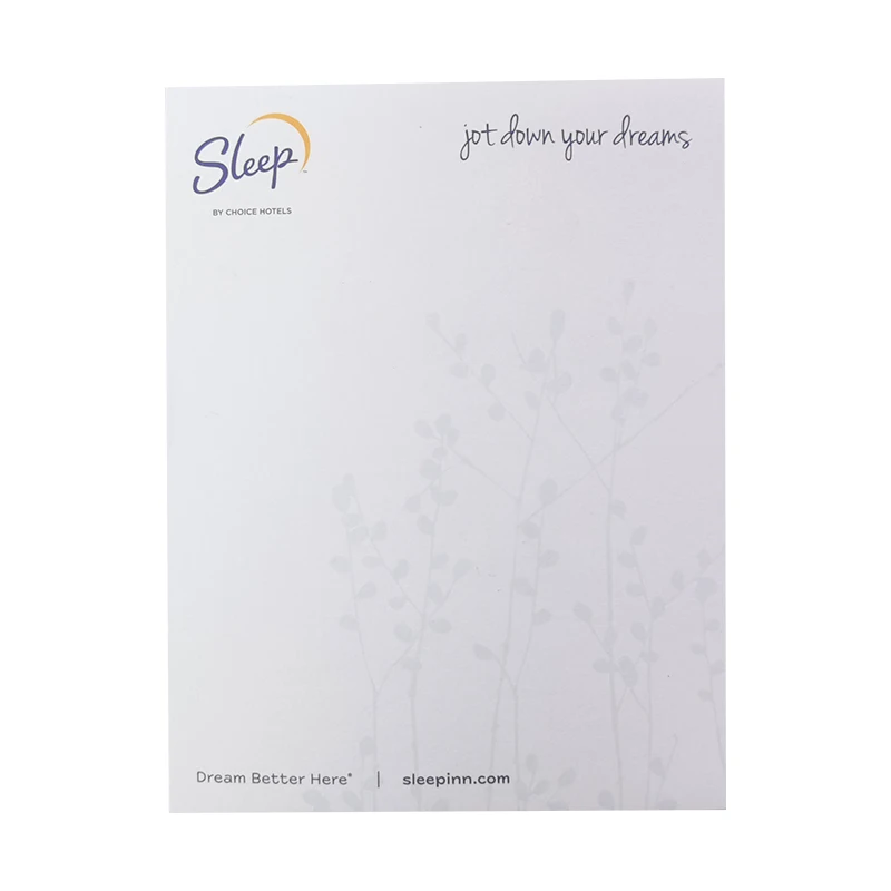 Hotel Brand Sticky Notepad To Do List Note Pad With Custom Printed Good ...