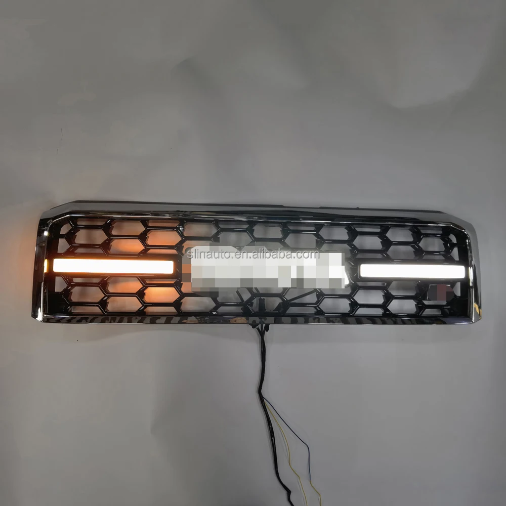 Lc79 Gr Off Road Car Chrome Grille Mesh Auto Radiator Grill With Lamp ...