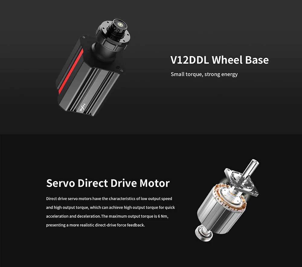 Pxn V12lite Bundle Direct Drive Gaming Steering Racing Wheel Simulator ...