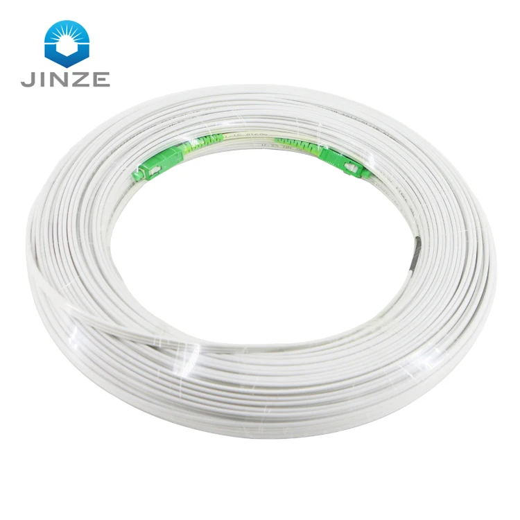 Outdoor 5.0x2.0mm 1meter SM Simplex 9/125 FTTH Drop Cable Patch Cord LC ...