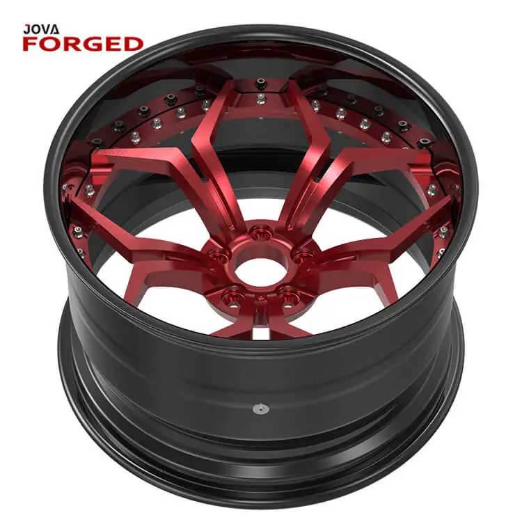 Shop Lightweight Brushed Red Forged Wheels - 21 Inch 17 5x120
