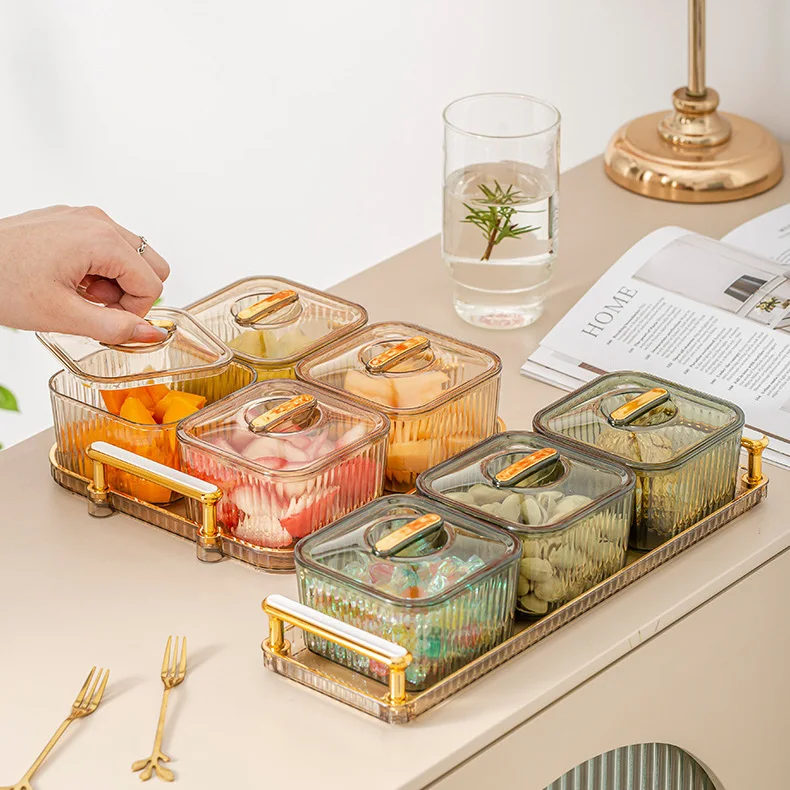 Transparent Plastic Dry Fruit Tray With Lid And Pallets Nuts Dried ...