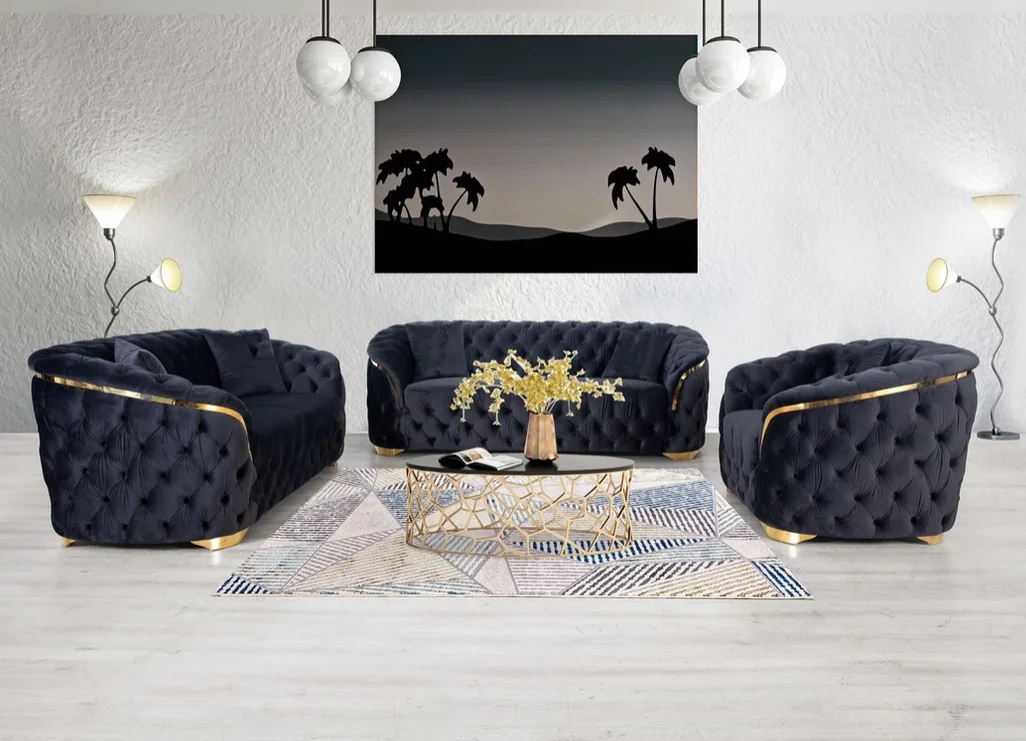 Italian Minimalist High-End Villa Double-Back Sofa