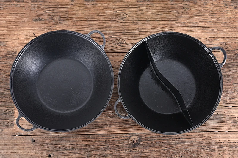 Large Sizes Original Iron Hot Pot 32/34/36/38/40/42cm For Gas And ...