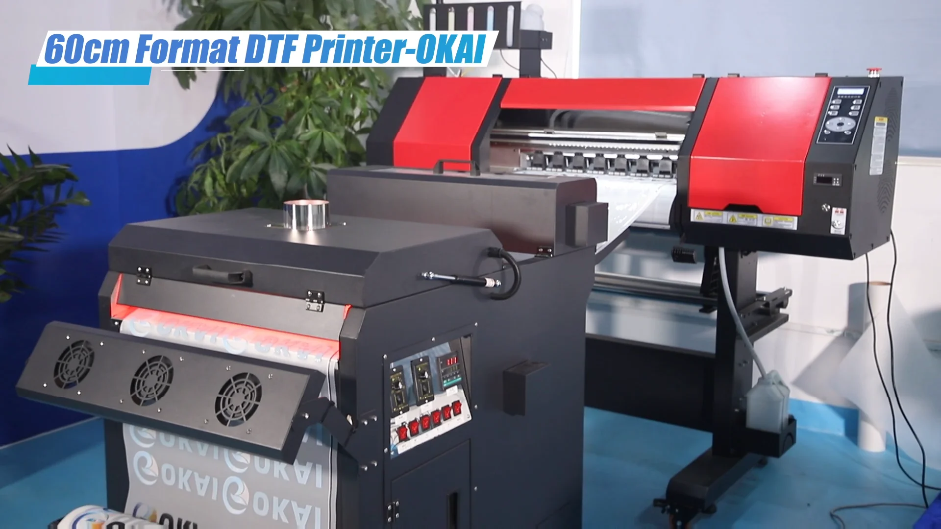 Okai Heat Transfer Printer 4720 I3200 Printhead 60cm Dtf T-shirt Printer Cmyk W Pet Film Printer ...