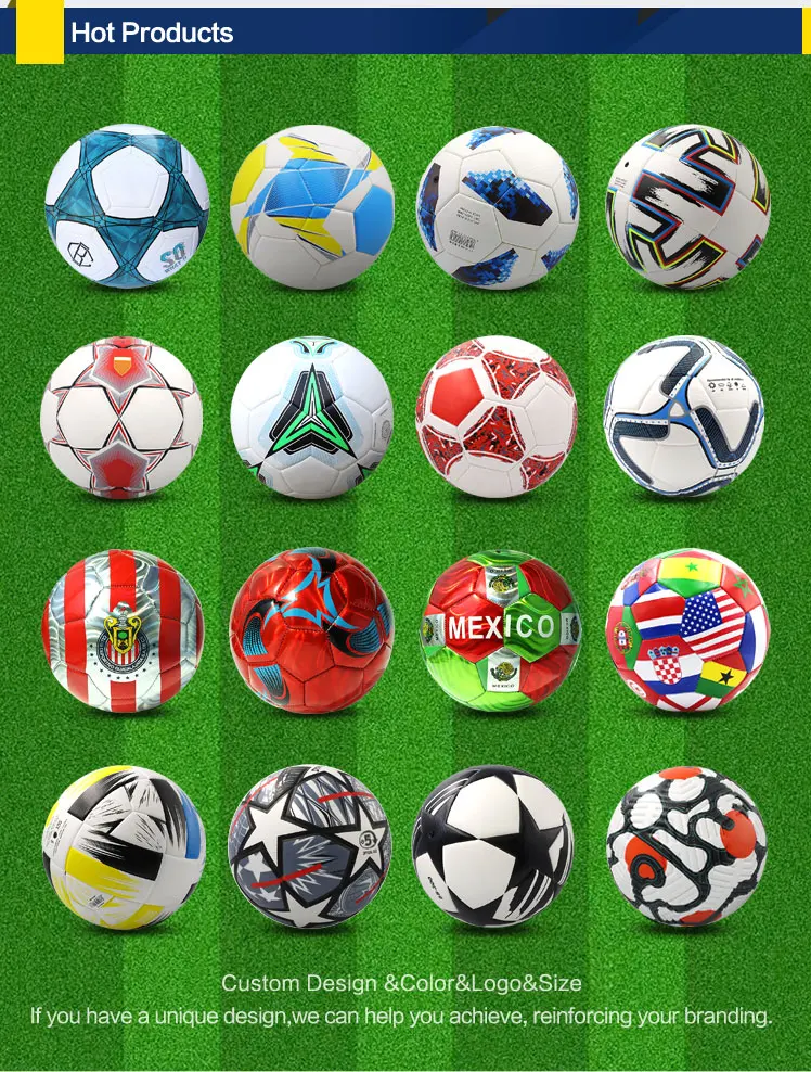 Professional Size 5 Football Soccer Balls Beach Pu Leather Paire De ...