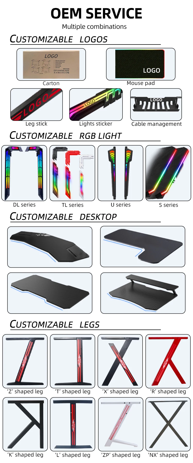 180cm Large Desktop Rgb Gaming Desk Corner E-sports Computer Gaming ...