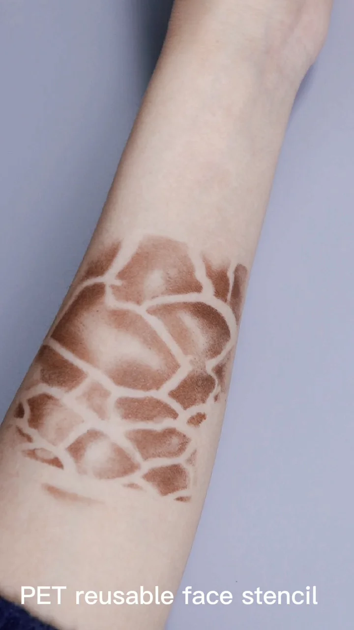 Reusable Texture Face Hair Tracing Stencil Templates For Hair Body Face ...