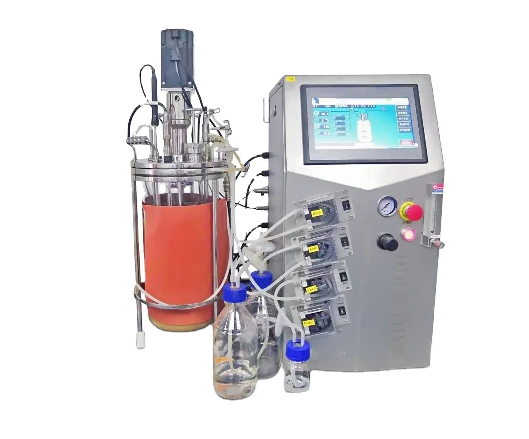 20 Liter Glass Jacket Bioreactor Culture Of Microbial,Single Wall Glass ...