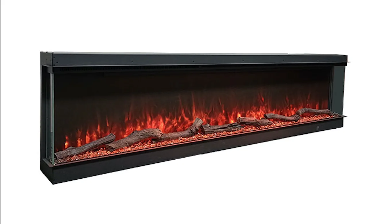 TV Above Modern Electric Fireplace - Stylish & Functional