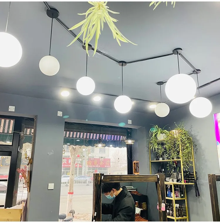 Modern Acrylic Milk White Round Ball Led Ceiling Light for Living Room ...