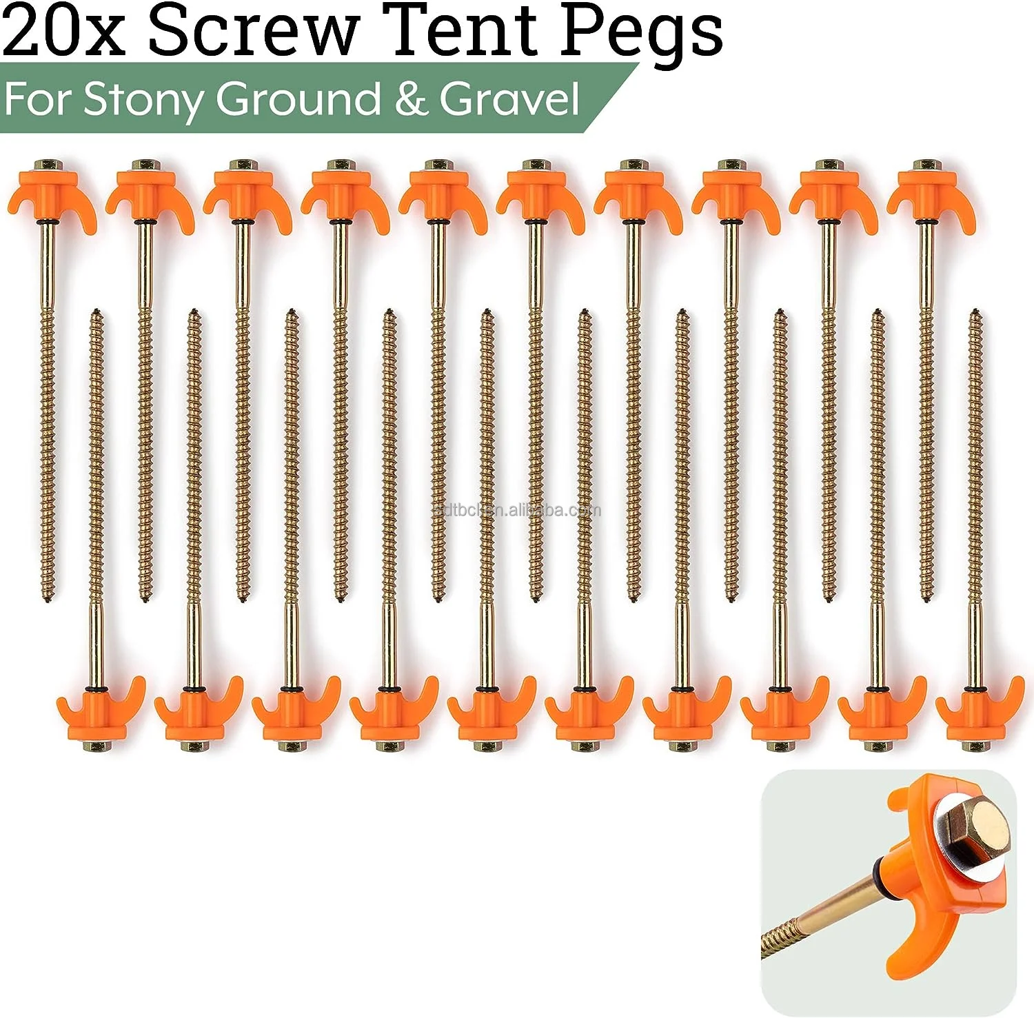 Amazon Hot Selling Glow-in-the-dark Camping Ground Stakes Pegs Sets ...