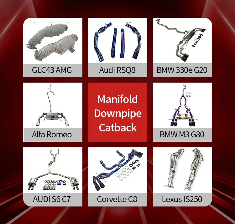 High Flow Straight Head Exhaust Downpipe for BMW X3 X4 G01 G02 2.0T B48 ...